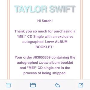 Taylor Swift | Other | Authentic Signed Taylor Swift Lover Album | Poshmark
